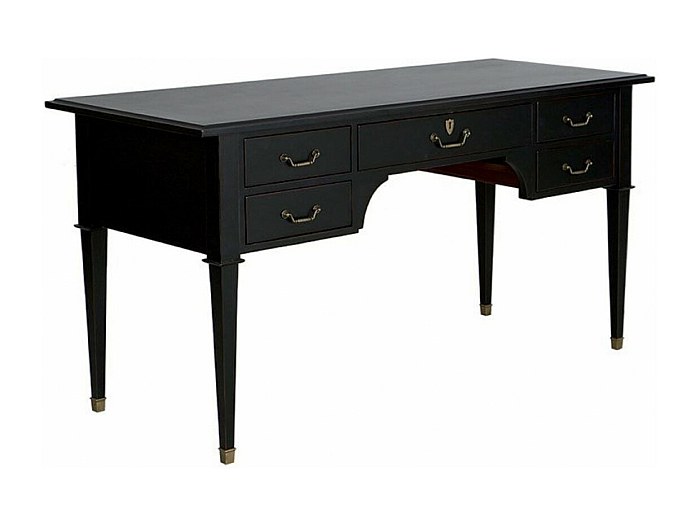 Bureau 5 Tiroirs Bois-MDF Noir - Cénacle Interior's