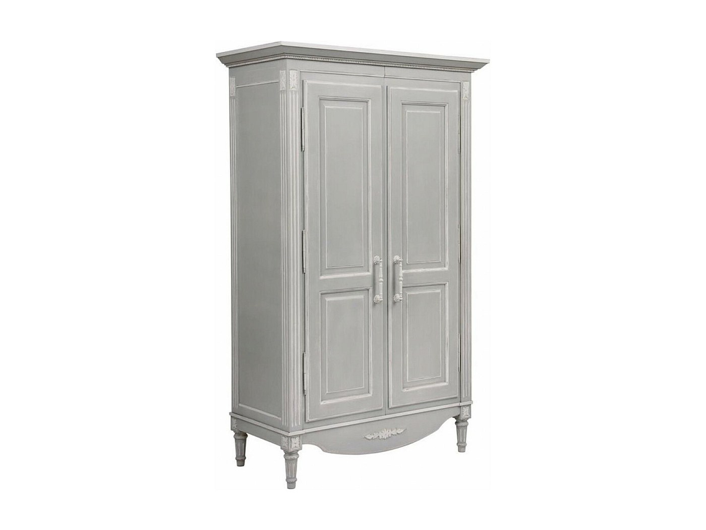 Armoire 2 Portes Bois-MDF Gris - Gustavien Interior's