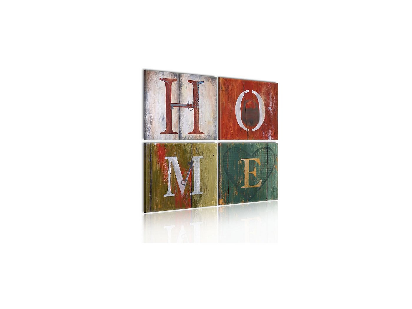 Tableau Welcome home : Taille - 80 x 80 cm