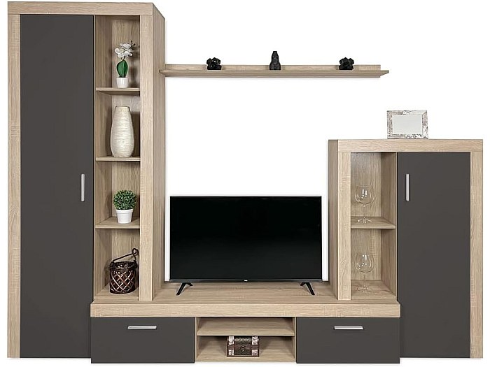 Meyvaser Mueble de salón y TV Composición de salón grande 263 Cm ...