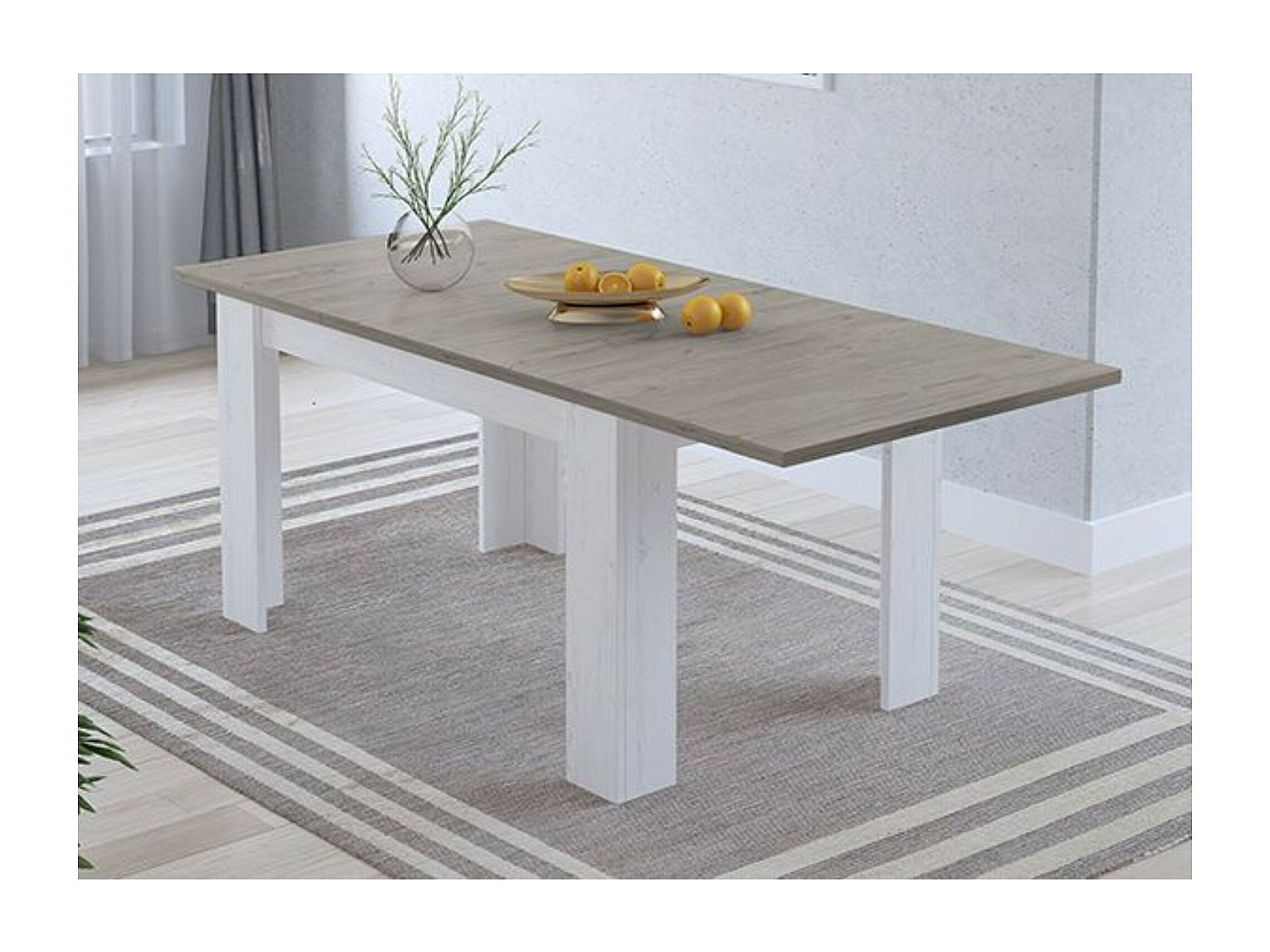 Mesa de Comedor Extensible, Mesa Salón, Robusta y Funcional, Madera ...