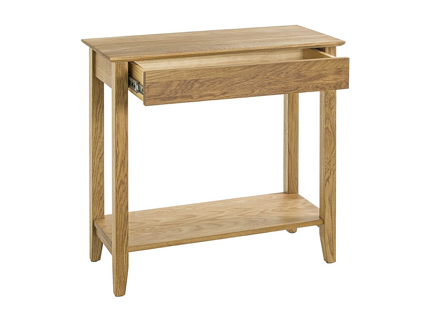 Meuble console, table console en bois massif coloris chêne -longueur 75 ...