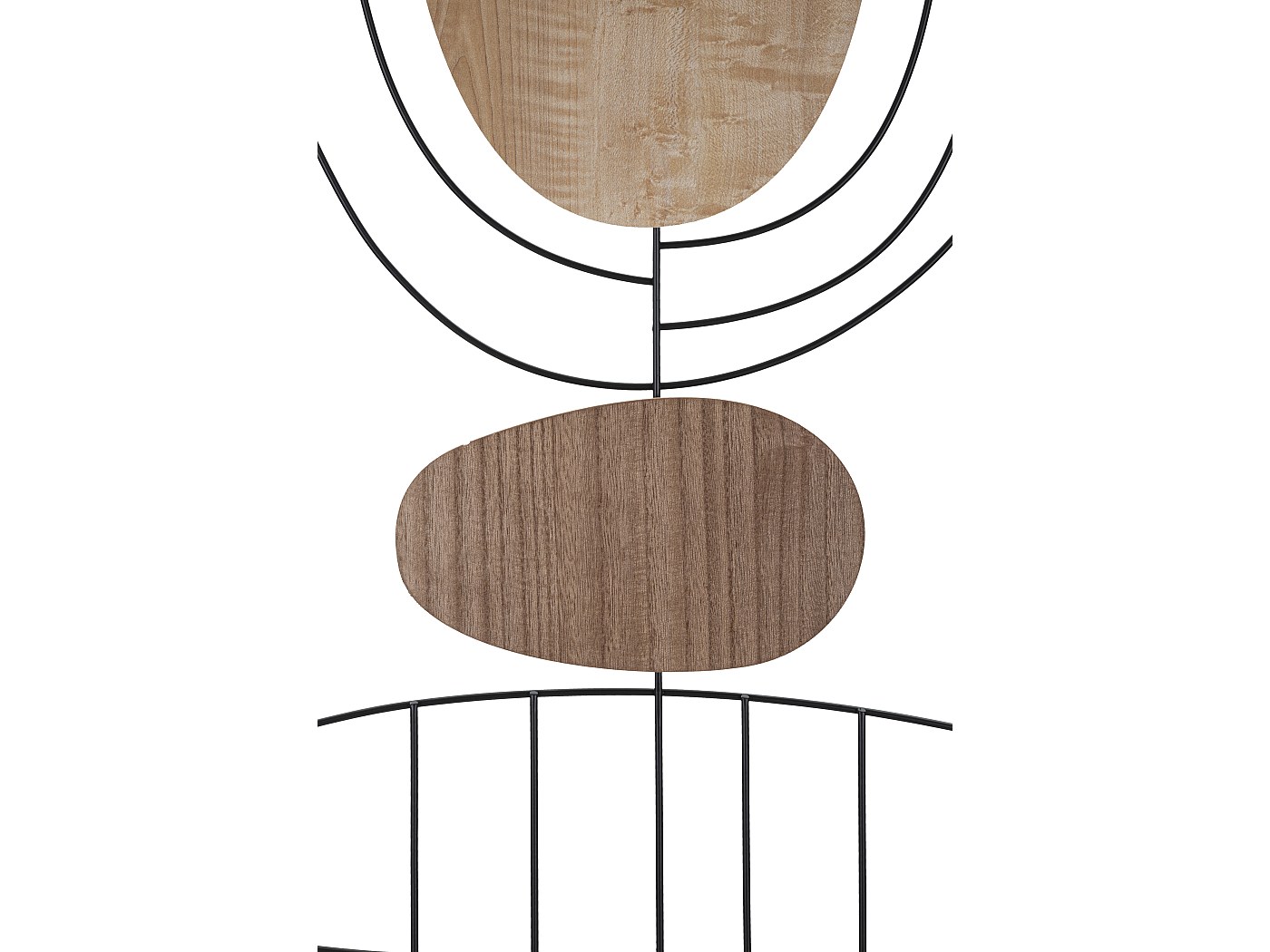 Panneau Murale Astroy -A- 3D en Métal et Bois - Figures Abstraites ...