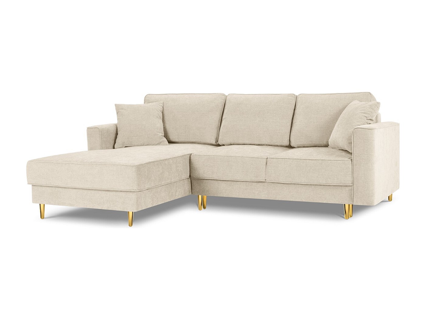 Canapé d'angle gauche convertible avec coffre de rangement "Fano" 4 ...