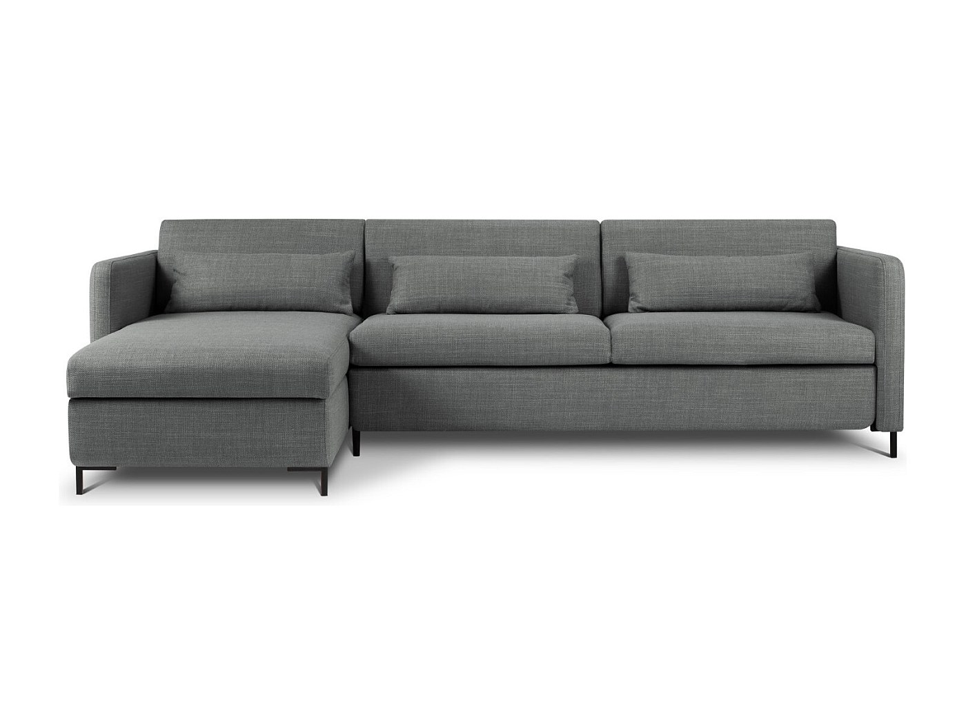 Canapé d'angle gauche convertible avec coffre de rangement "Yanis" 5 ...