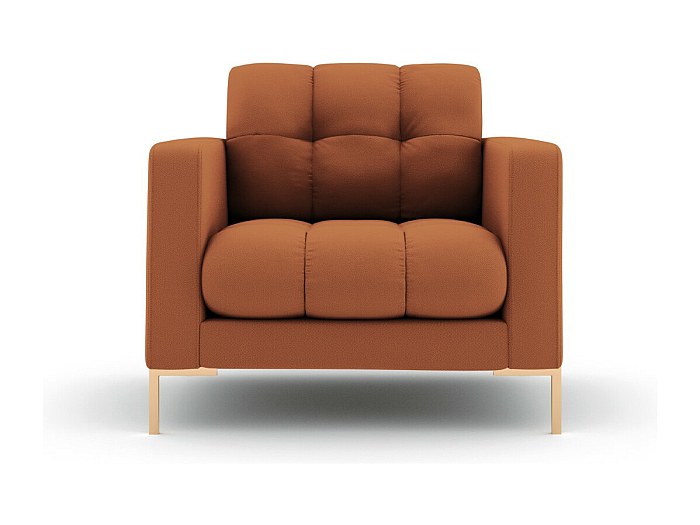 Fauteuil "Bali" Structurele stof, Baksteen - 87x92x75cm