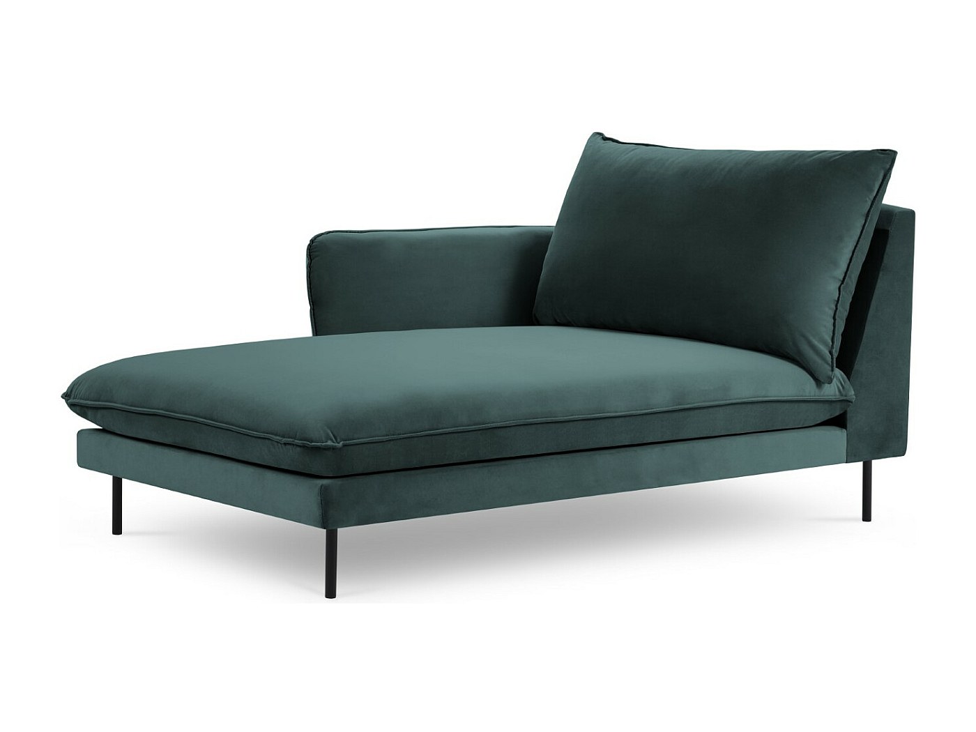 Cosmopolitan Design - Chaise longue esquerda "Vienna" em veludo ...