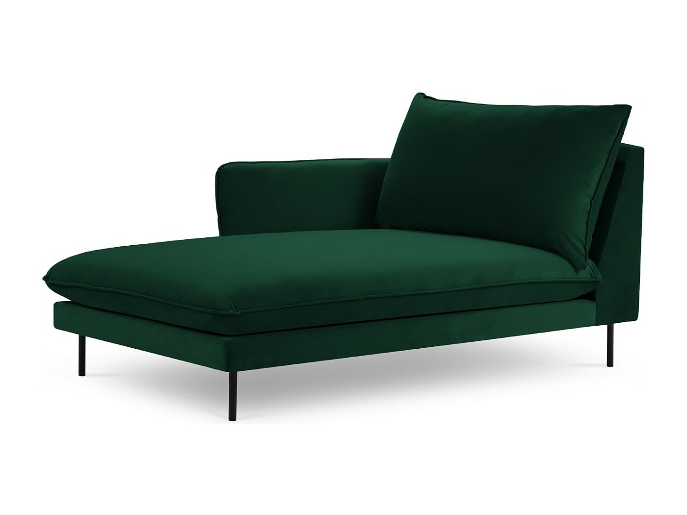 Cosmopolitan Design - Chaise longue esquerda "Vienna" em veludo verde ...