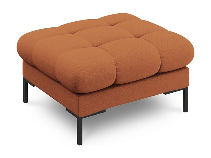 Poef "Bali" Structurele stof, Baksteen - 60x60x41cm