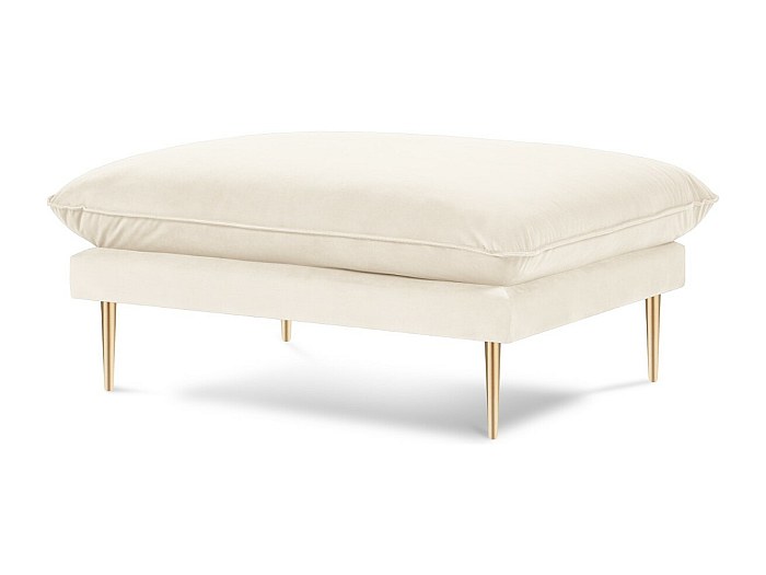 Cosmopolitan Design - Puf, "Vienna" welur, beż jasny - 100x80x43cm