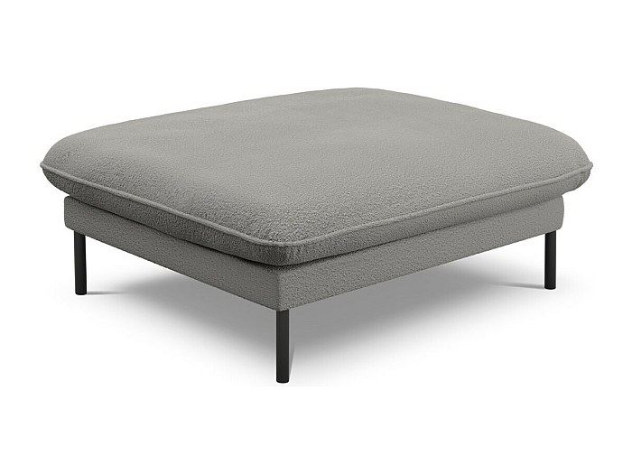 Poef "Vienna" Boucle, Grijs - 100x80x43cm