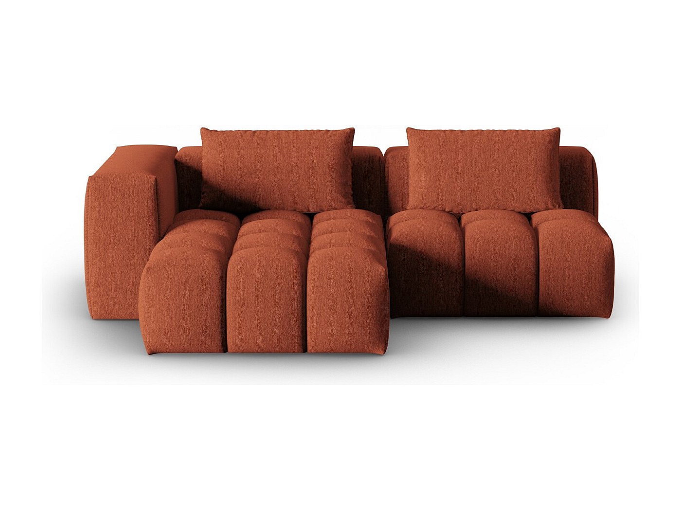Modulaire hoekbank links "Lorella" 3 zitplaatsen, Structurele stof ...