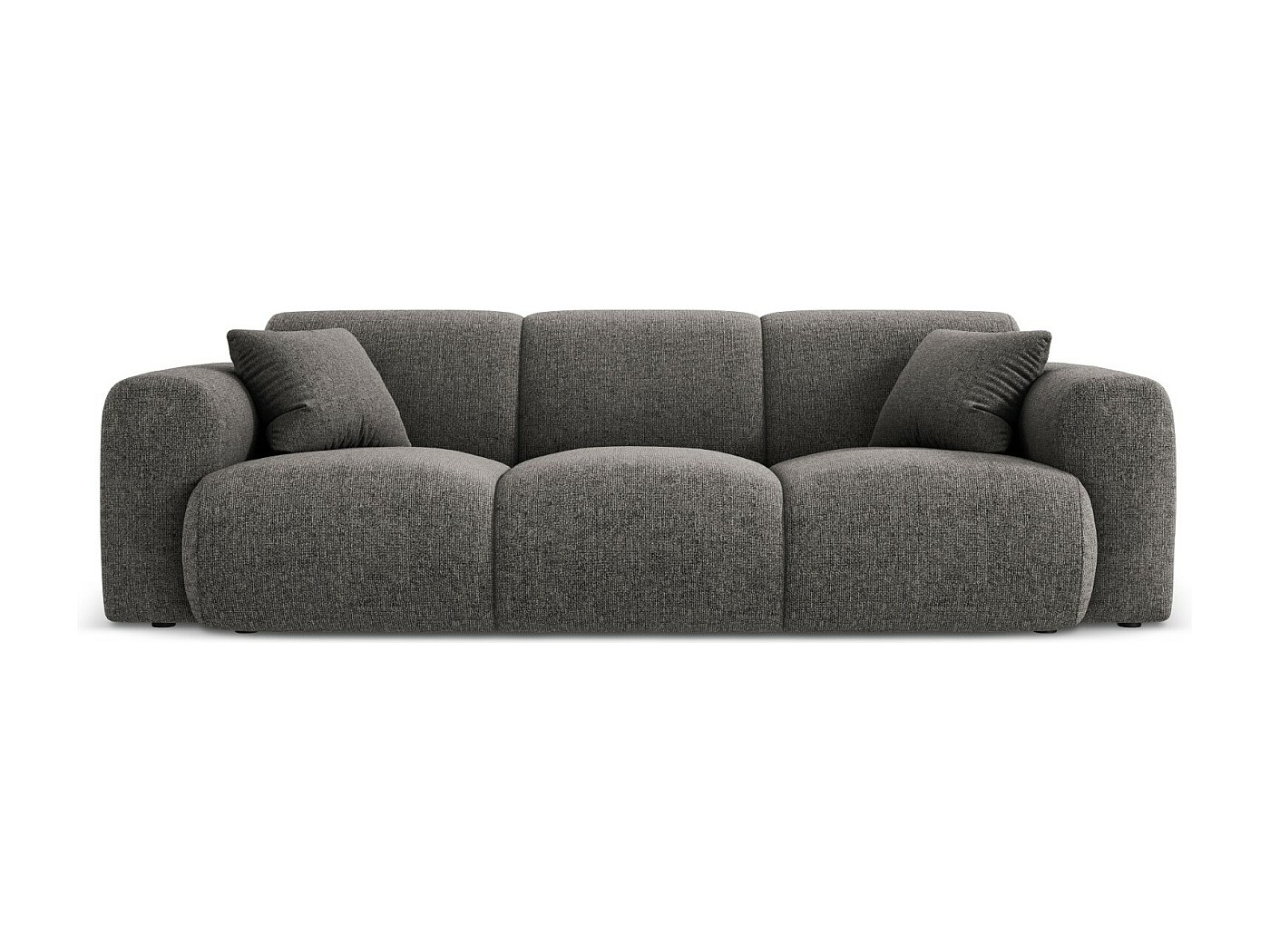 Cosmopolitan Design - Sofa, "Nolio" 3 miejsca szenil, szary - 235x95x72cm