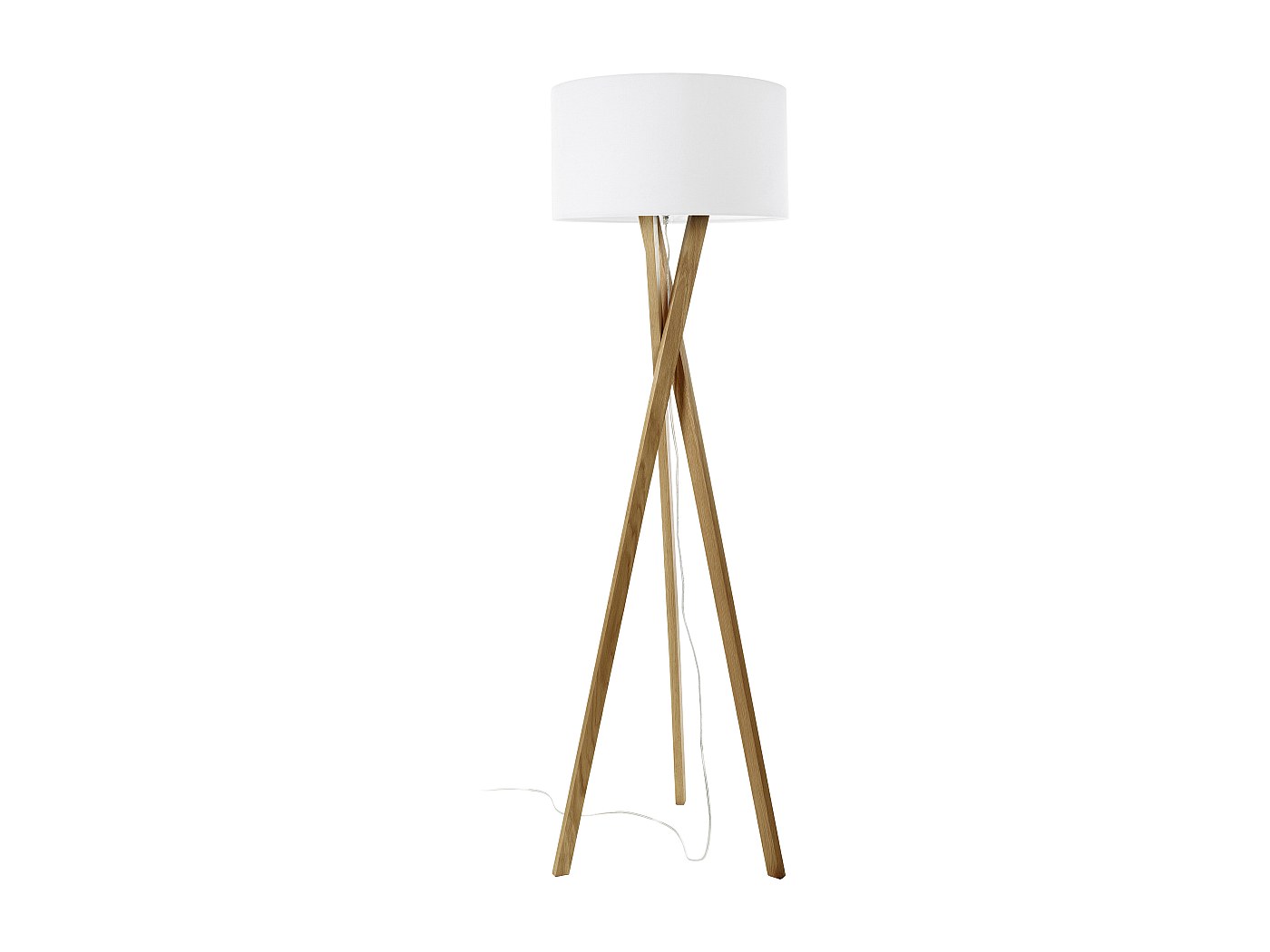 Candeeiro de pé em MADEIRA estilo clássico - Altura 160 cm - E27 60W ...