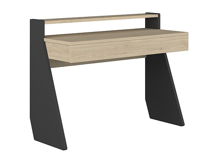 Mesa de escritorio de 90x120x50 cm con almacenaje en color beige y ...