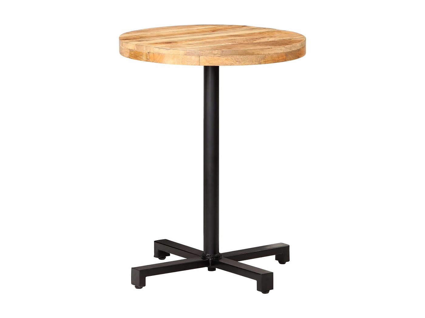 Table de bistro Ronde Ø60x75 cm Bois de manguier brut
