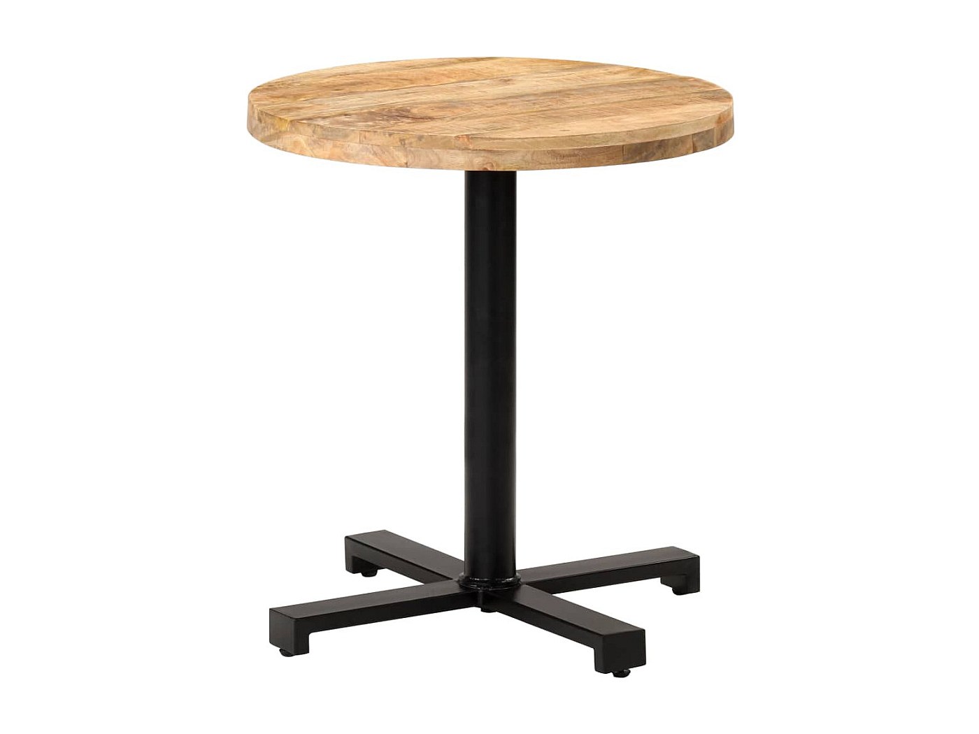 Table de bistro Ronde Ø70x75 cm Bois de manguier brut
