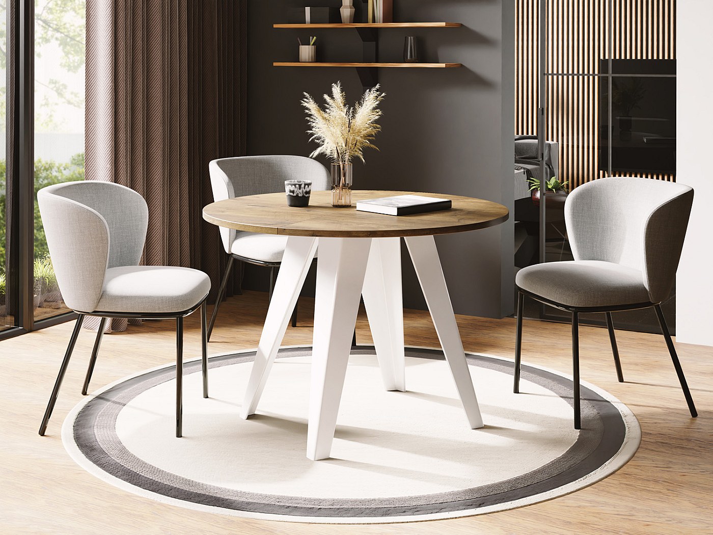 Table De Salle à Manger Ronde De Style Industriel - Moderne ...