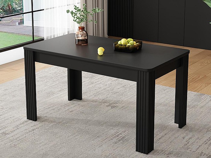 Table à manger à quatre pieds - style modern - Noir