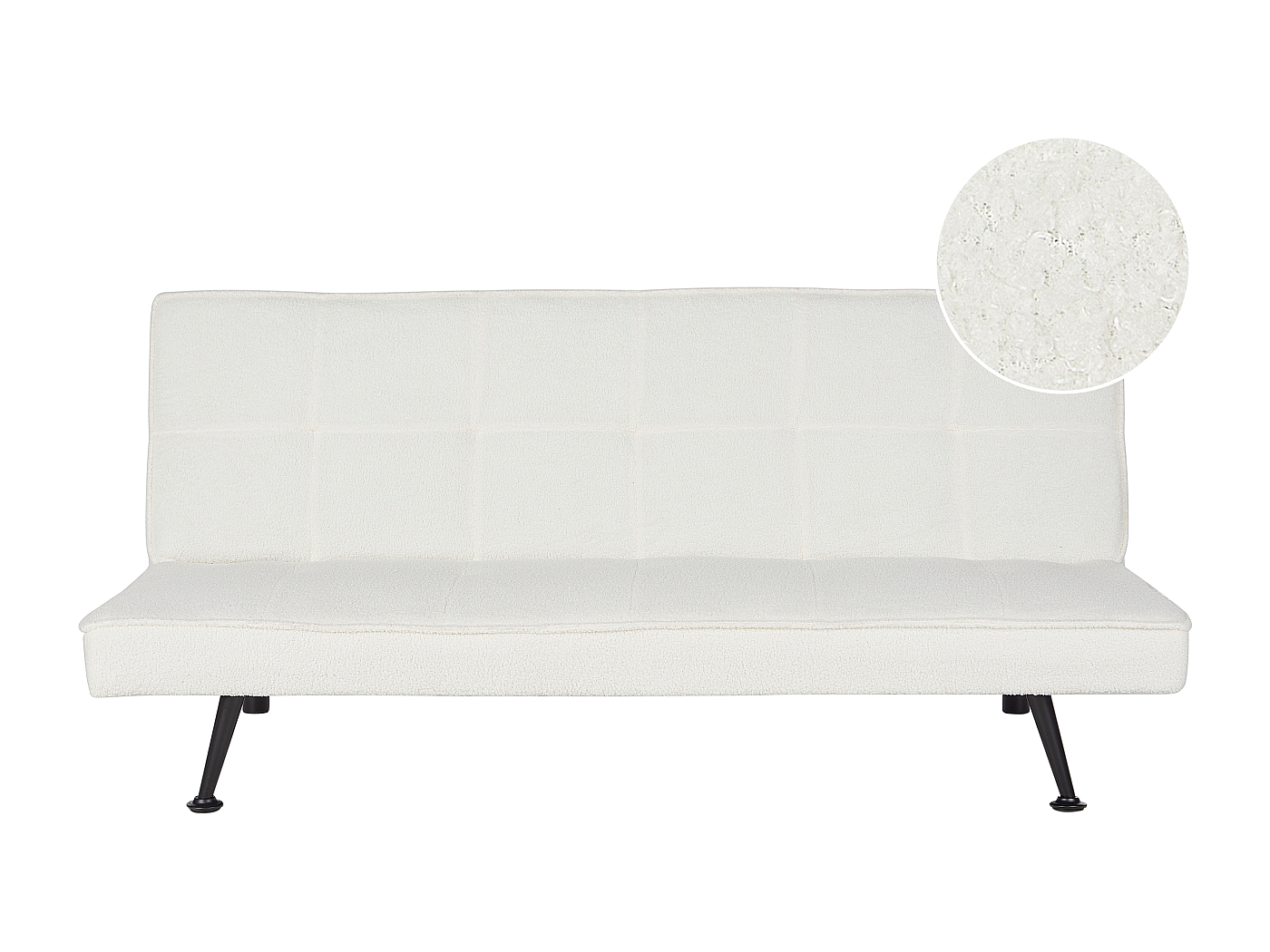 Divano letto HASLE Bouclé Bianco 3 posti
