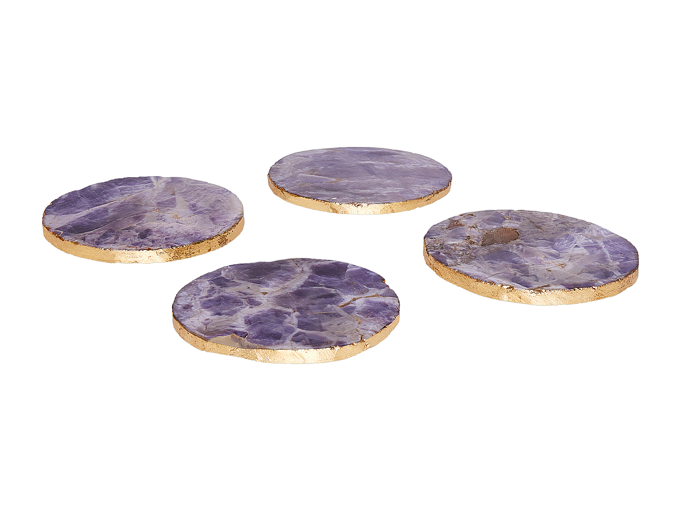 Service de table RESEN Set de 4 Effet pierre Violet