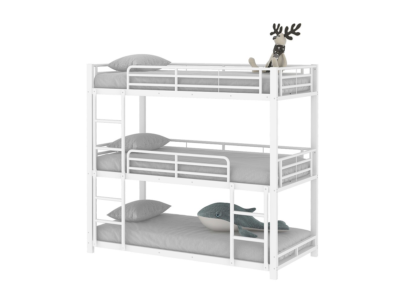 Estrutura de beliche, cama de metal, cama empilhada 90x200cm, cama ...