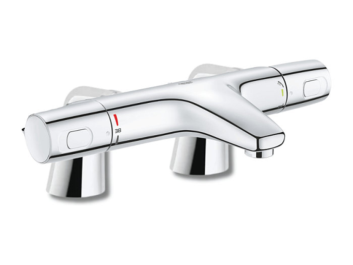 Mitigeur baignoire thermostatique GROHE Precision Trend + Colonnettes ...
