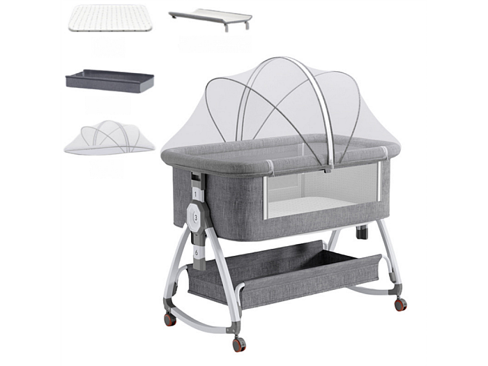 Berceau Cododo Bébé avec Table à Langer, Matelas, Sac de rangement ...