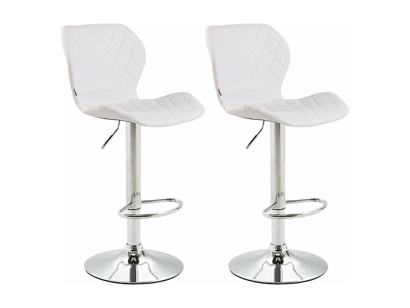 Lot de 2 tabourets de bar avec coutures décoratives en forme de ...