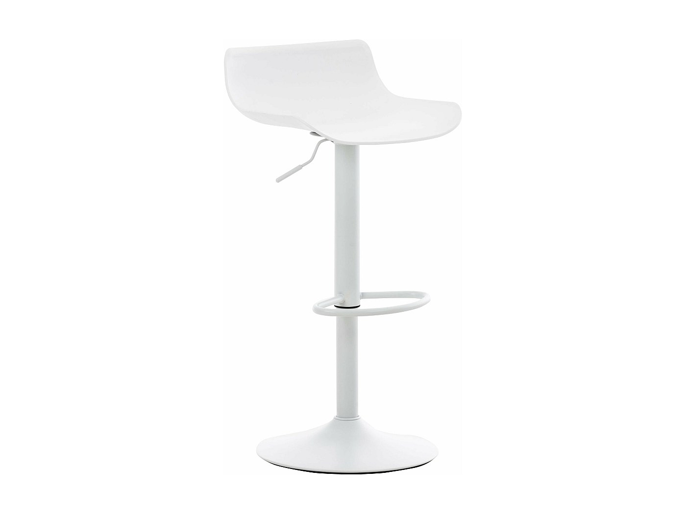 Tabourets de bar x4 avec repose-pieds hauteur réglable desing moderne en plastique blanc et ...
