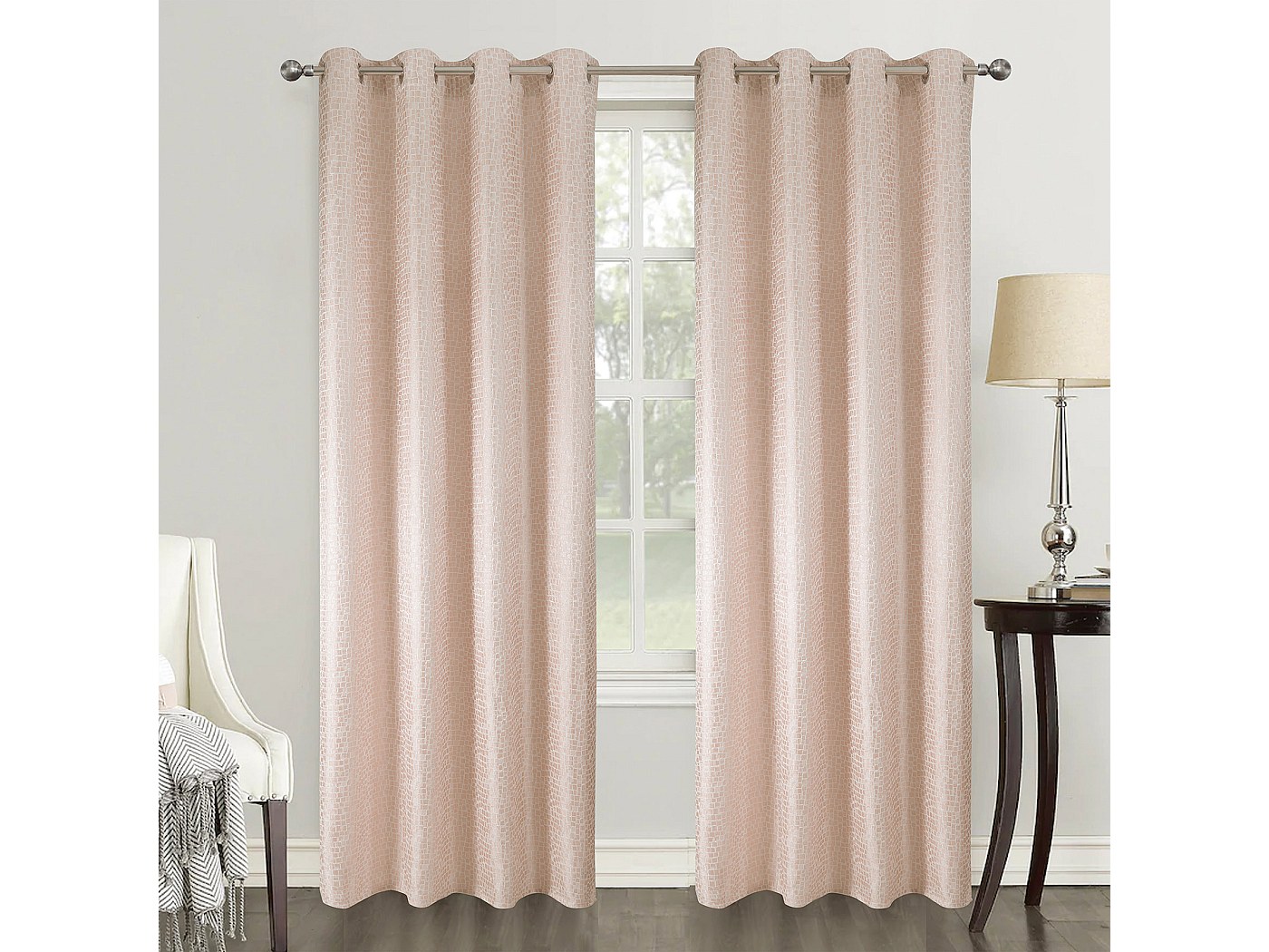 Paire de rideaux obscurcissants au style géométrique