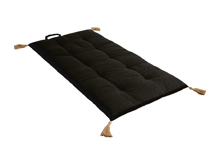 Futon repliable Panama avec pompons jute 60 x 120 cm - Enjoy Home