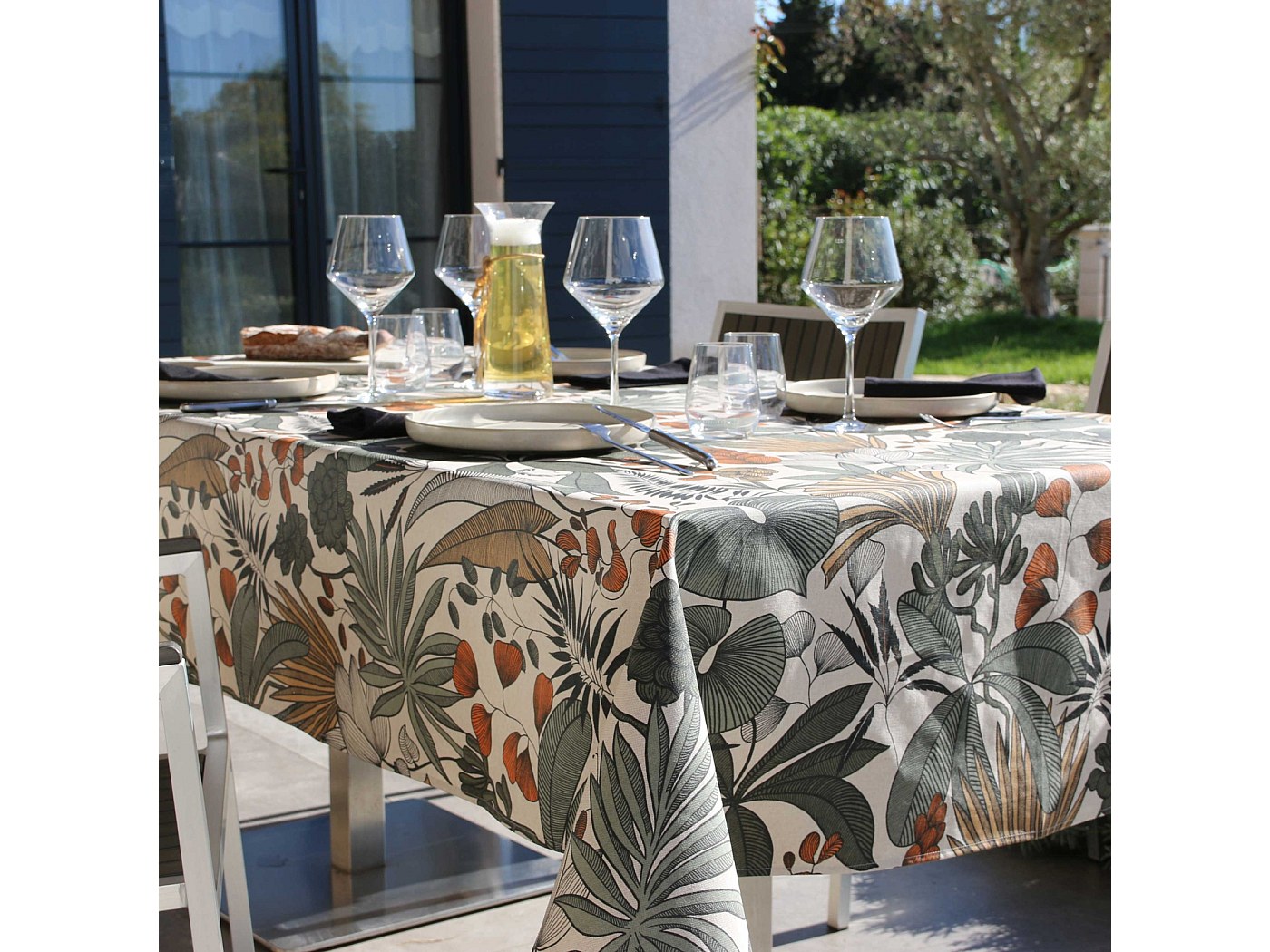 Nappe rectangulaire en coton enduit