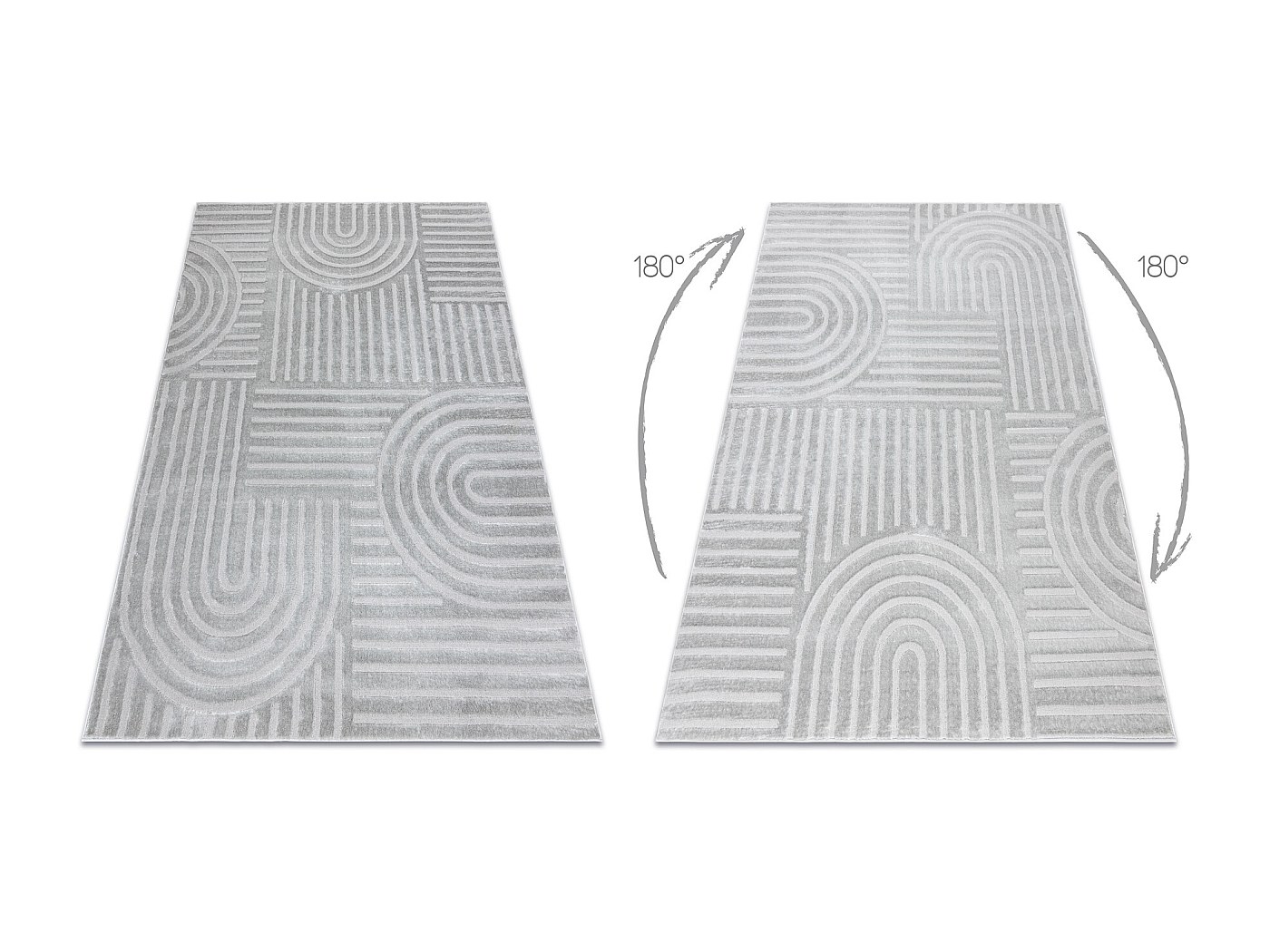 Tapis BALANCE 1918 gris - Géométrique, structurel, glamour 80x150 cm