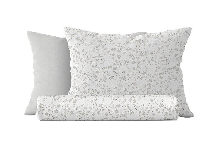 Ensemble d'enveloppes de couette Mandy - Blanc, Gris - 150 x 200 cm