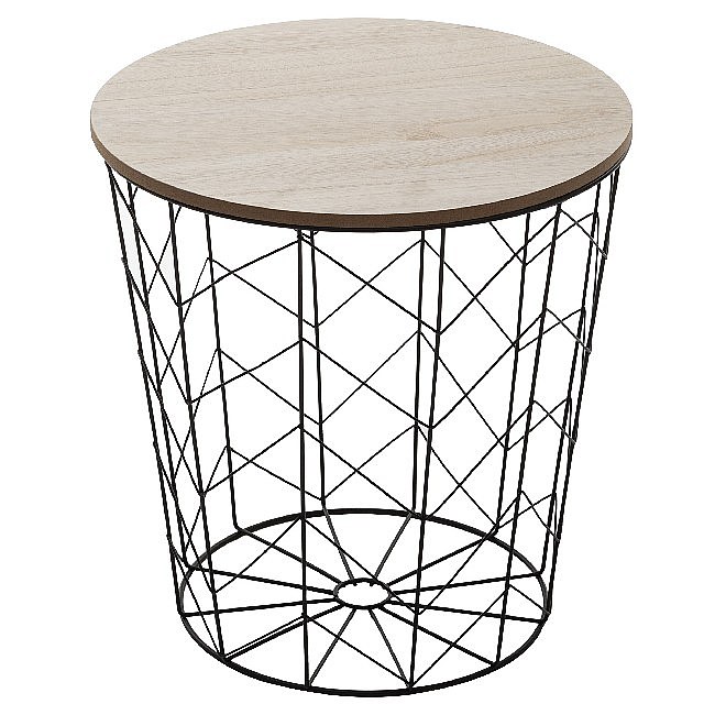 Table basse créative - Noir, Bois - 36 x 36 x 38 cm