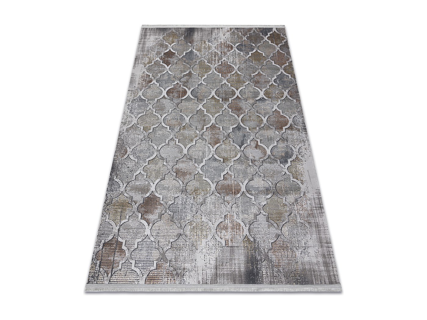 Tapis LUCE 75 moderne marocain Trellis vintage - Structural gris / mou 173x270 cm