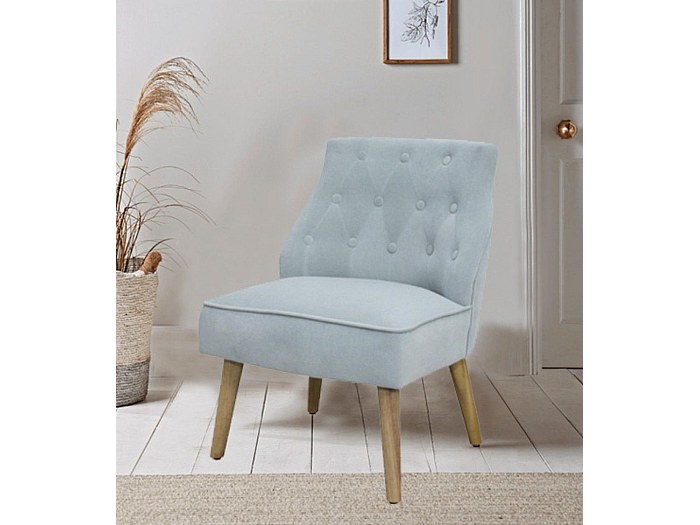 Butaca de 74x55x62 cm de terciopelo en color azul turquesa y patas de ...