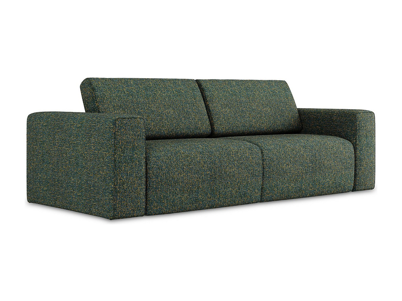 Canapé modulable 3 places en Strukturstoff - vert - KALEA