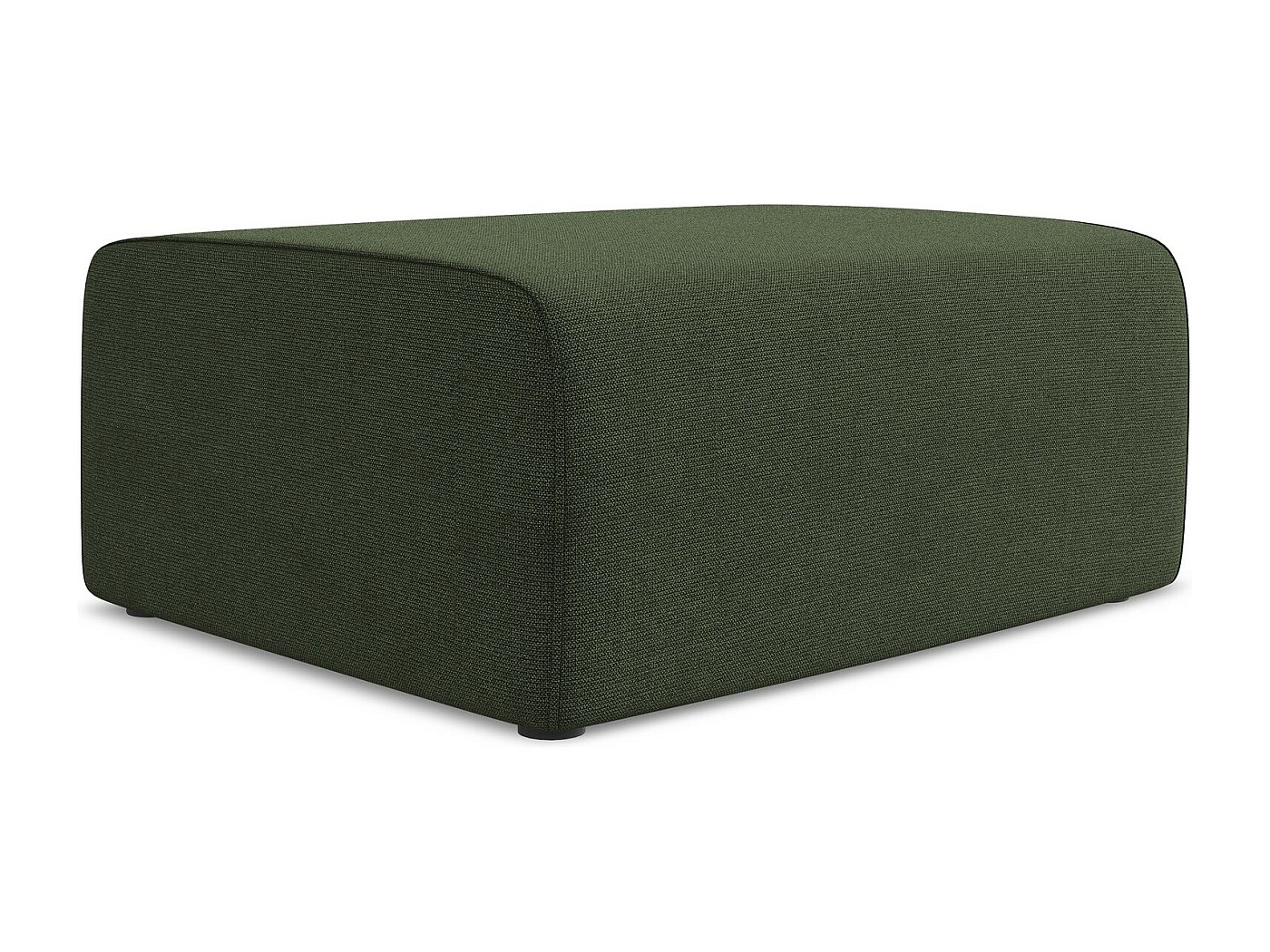 Pouf en Strukturstoff - olive - KALEA