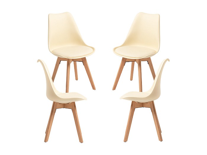 Pack 4 Sillas Synk Basic - Marfil