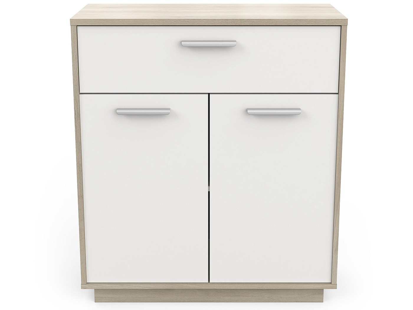 Meuble de rangement coloris chêne kronberg / blanc - longueur 76 x ...