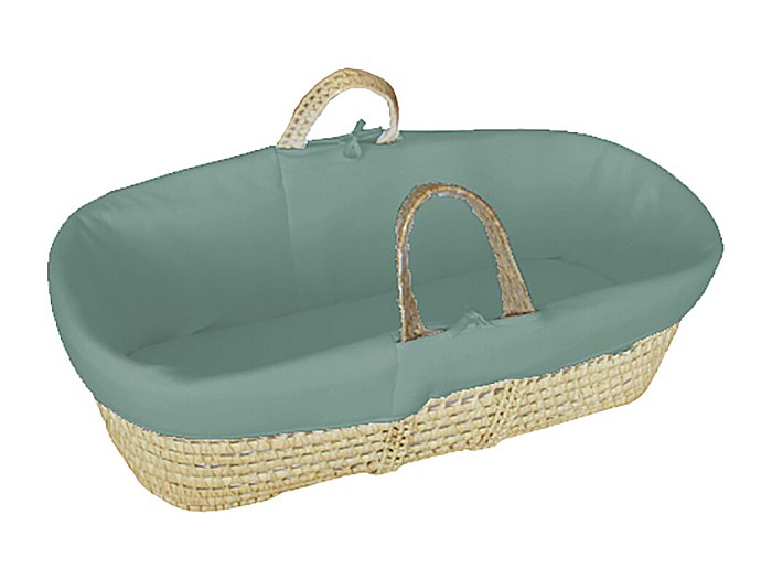 Cesta Porta Bimbo in Foglie di Palma e Cotone Biologico Verde Bosco