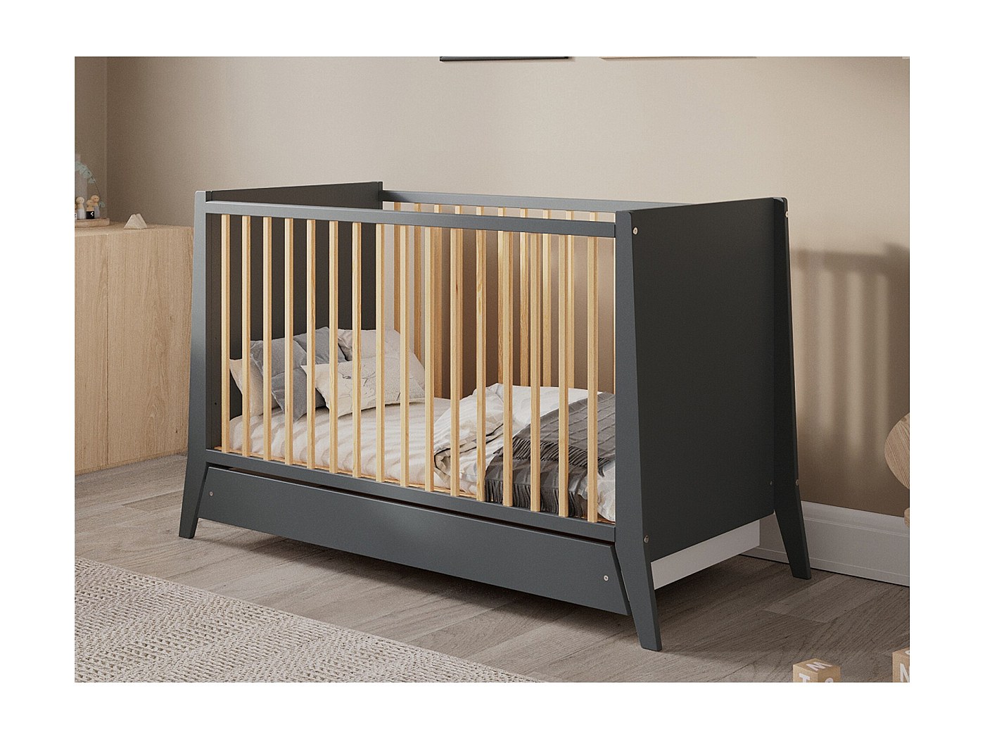 Culla evolutiva con cassetto - 120x60cm