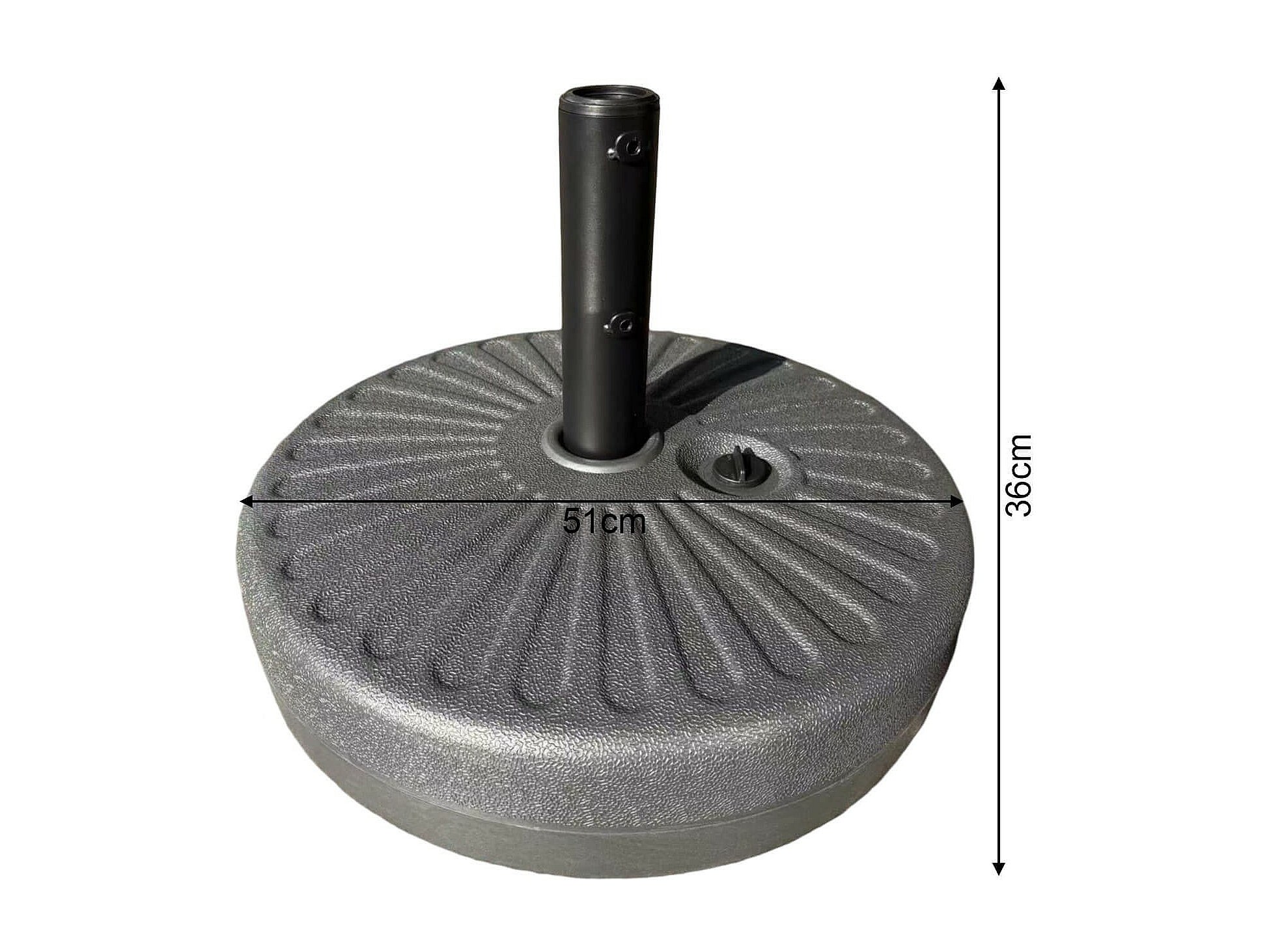 Base para Guarda-sol Rebecca Mobili Balsa 36x51x51 Hdpe Preto