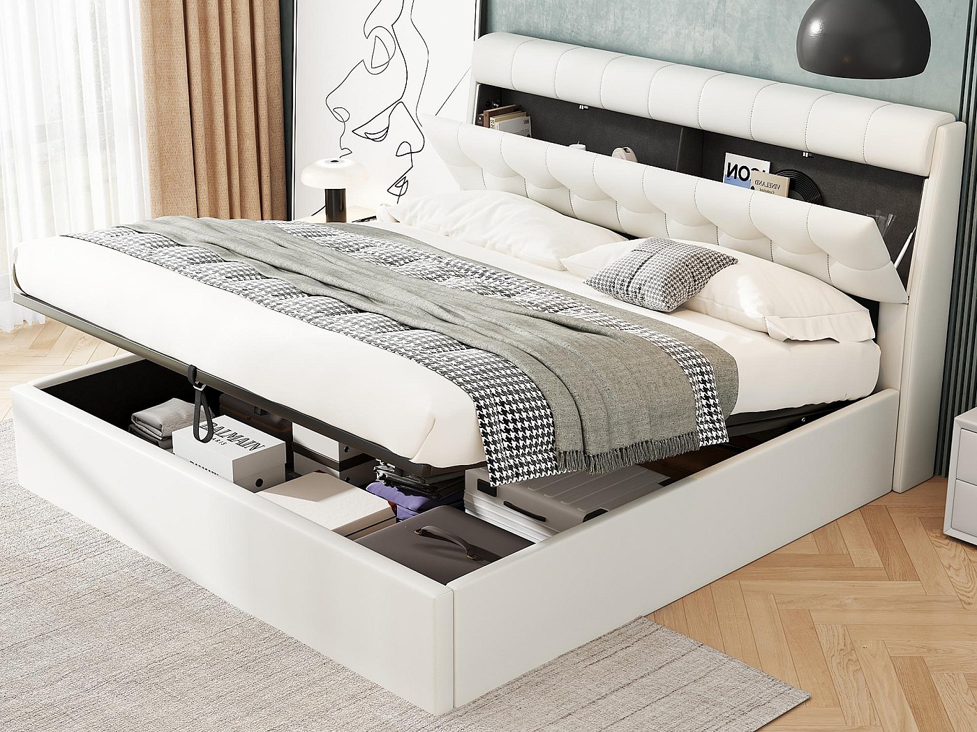 Stauraum Bett 180x200