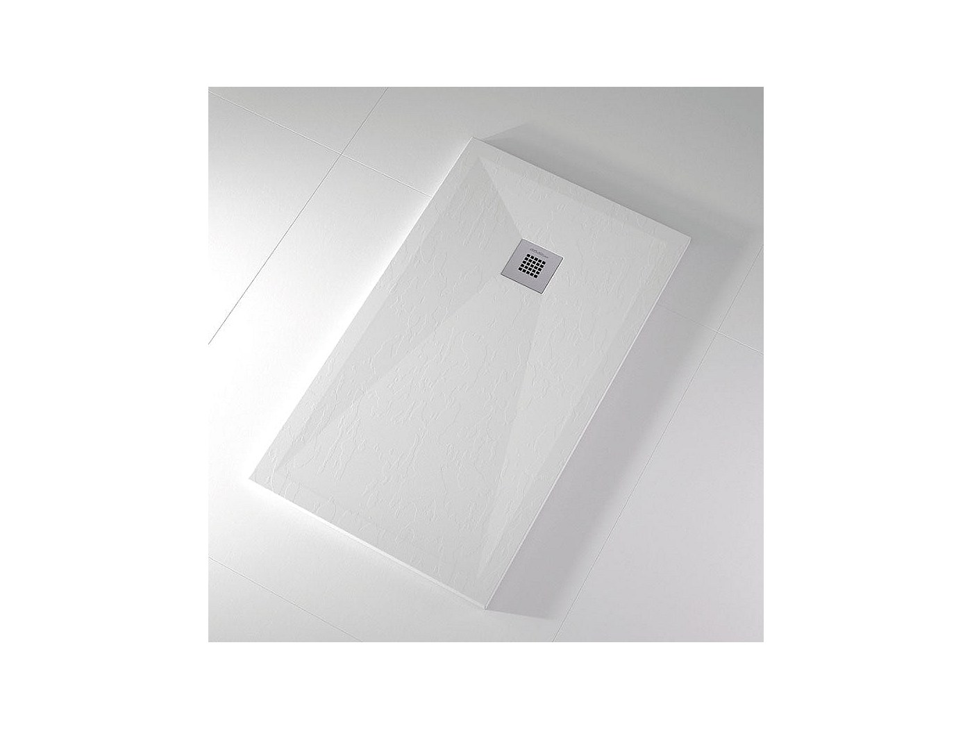 Plato de ducha pizarra PLUS BLANCO 70x100 cm rejilla inox