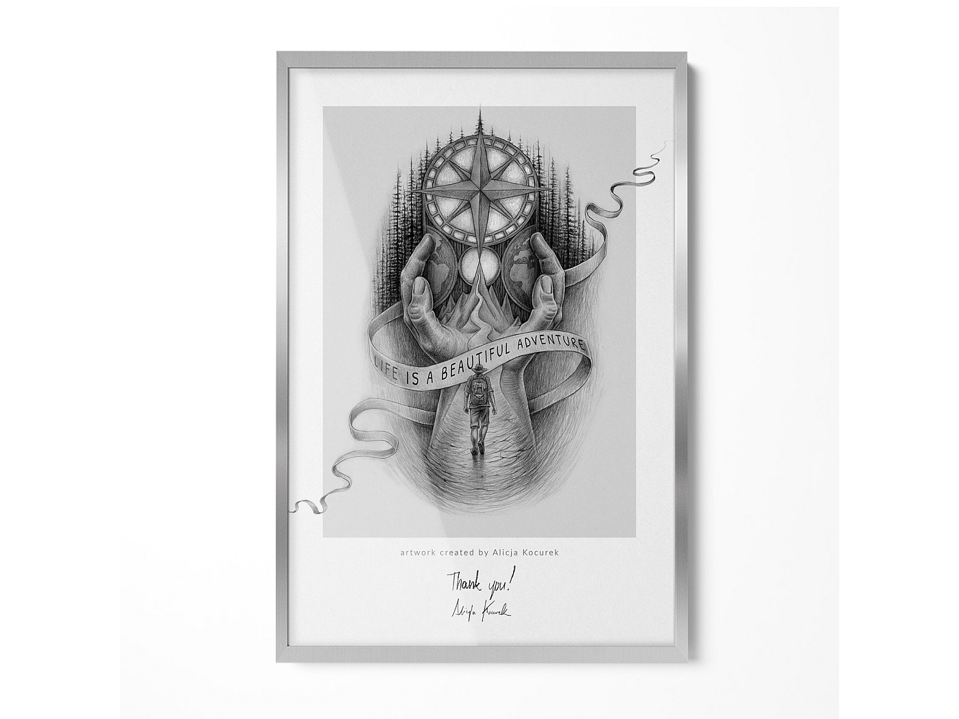 Marco moderno de color plateado 40x60 cm – Decoración elegante para ...