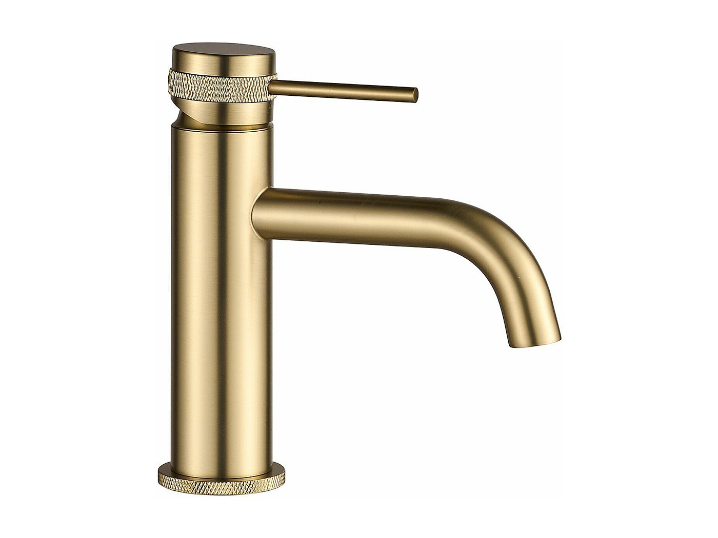 Grifo De Lavabo Rea Lungo Grip Low Brush Gold
