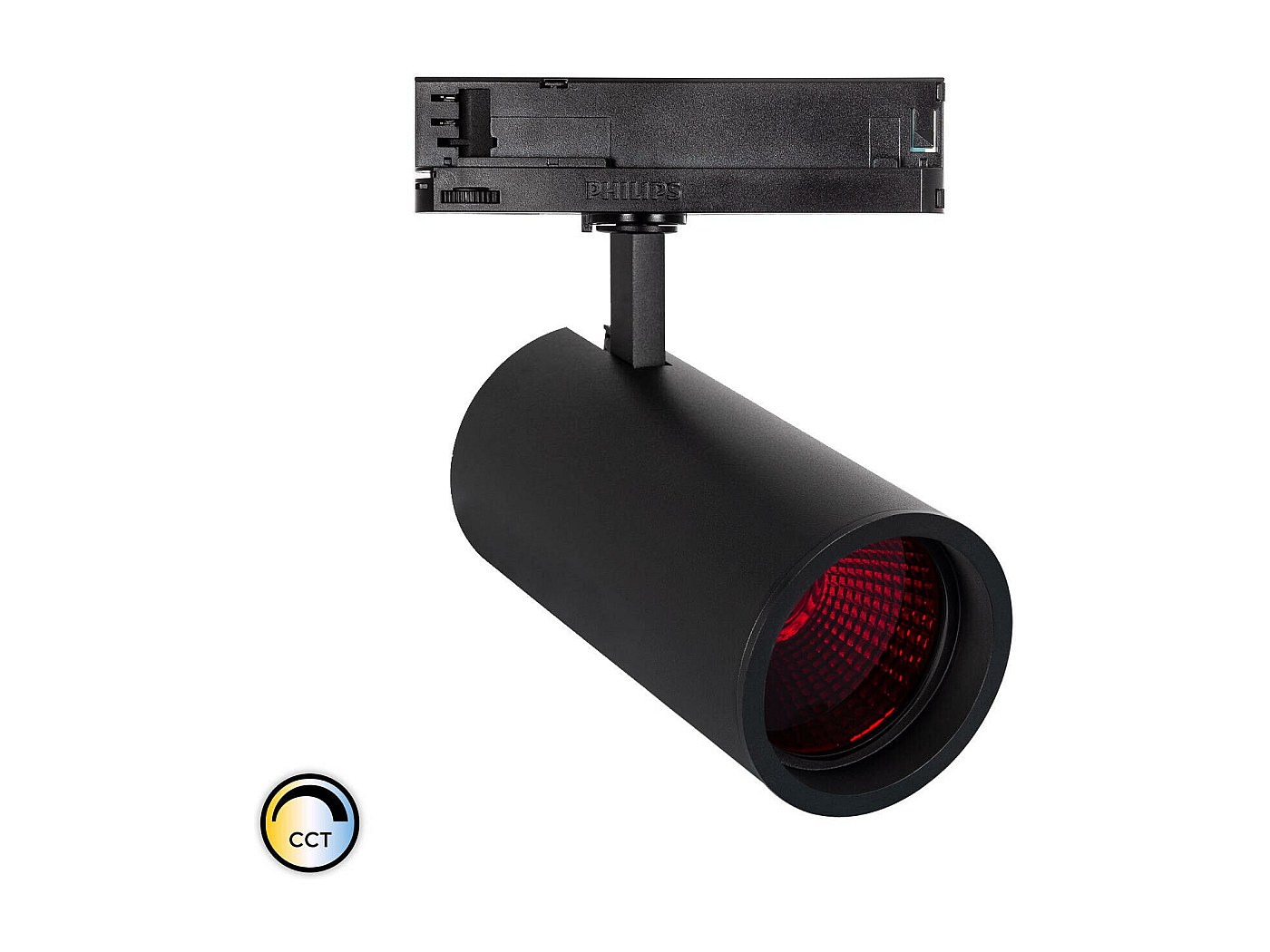 Spot LED d'Angelo Noir 30W CCT LIFUD pour Rail Triphasé Spécial ...
